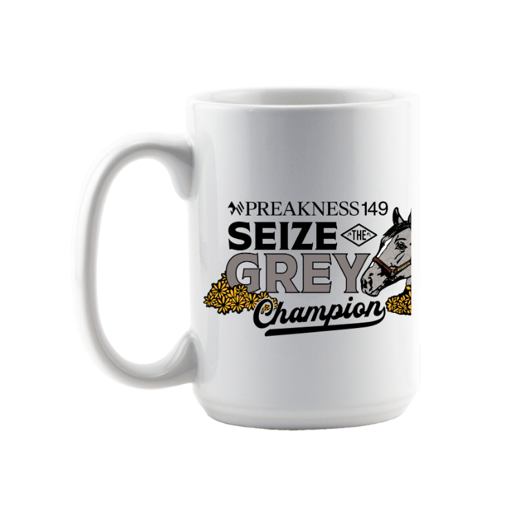 Seize the Grey Official Preakness 15 oz Coffee Cup – MyRacehorse Shop