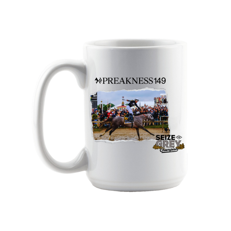 Seize the Grey Official Preakness 15 oz Coffee Cup – MyRacehorse Shop